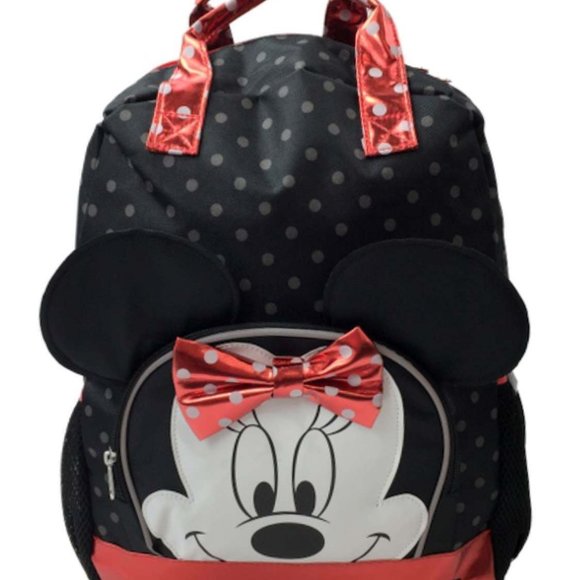 Disney | Bags | Disney Minnie Mouse Backpack Lip Gloss Red Sequin ...